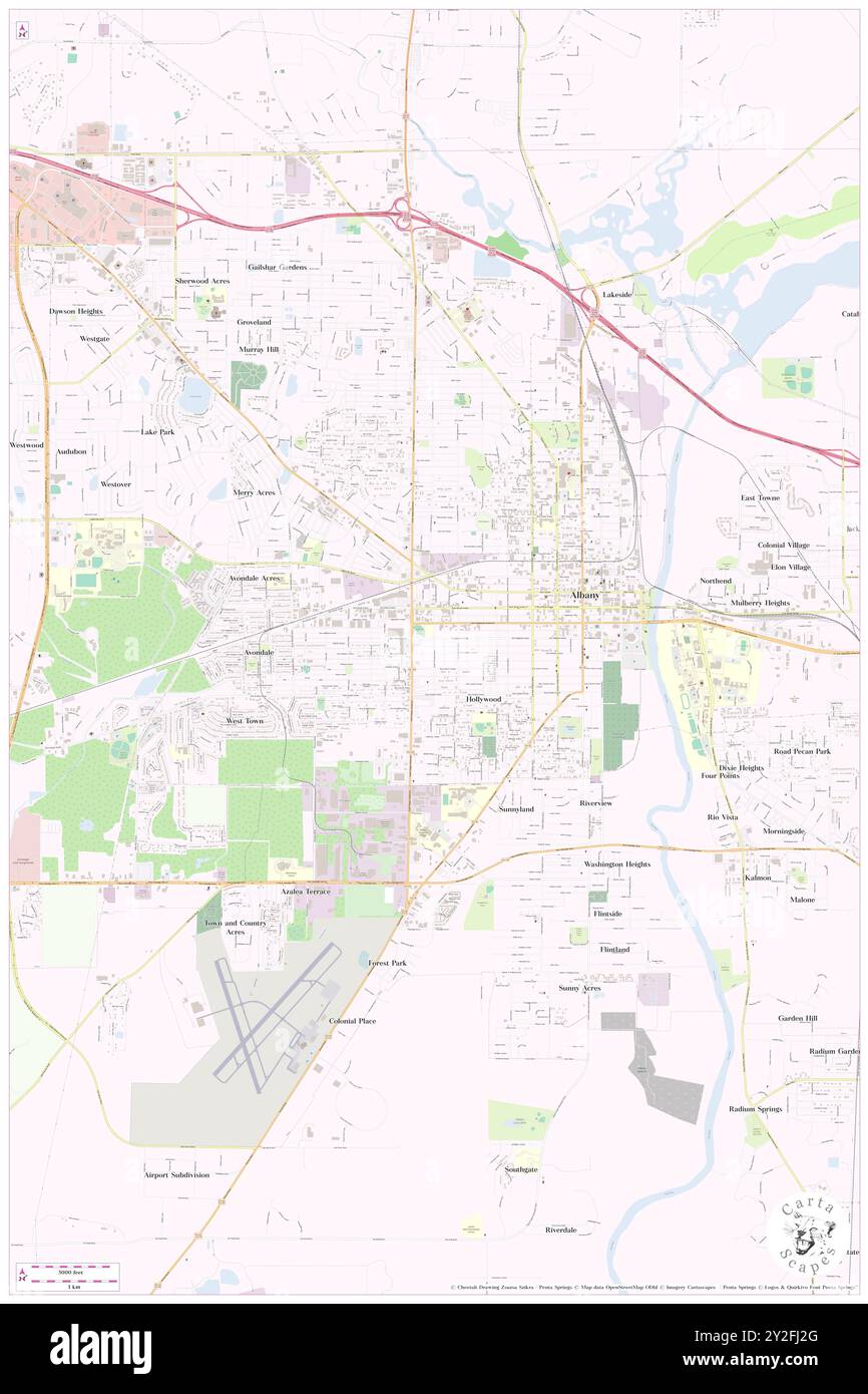 West Highland, Dougherty County, US, United States, Georgia, N 31 34 ...