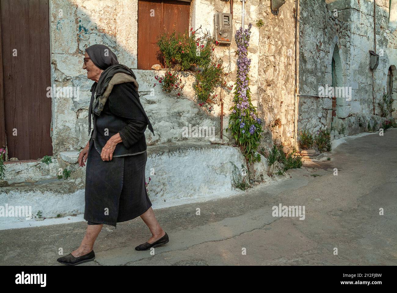 Neochori Village, Mani Peninsula, Peloponnese, Greece Stock Photo - Alamy