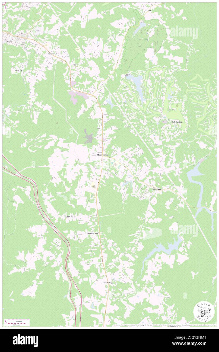 Map of shady spring virginia Cut Out Stock Images & Pictures - Alamy