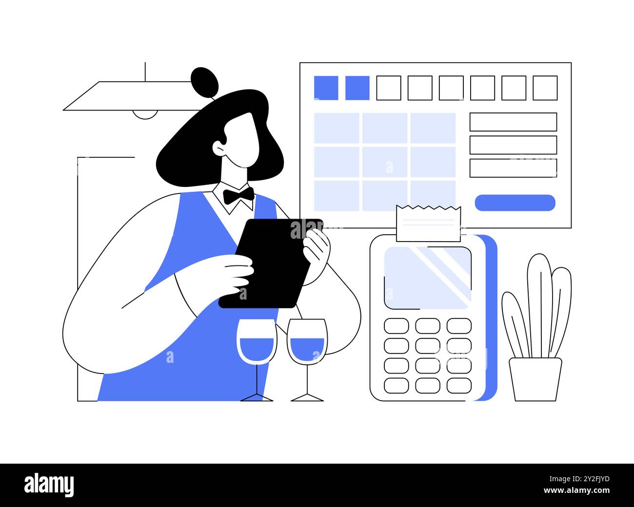 POS software isolated cartoon vector illustrations Stock Vector Image ...