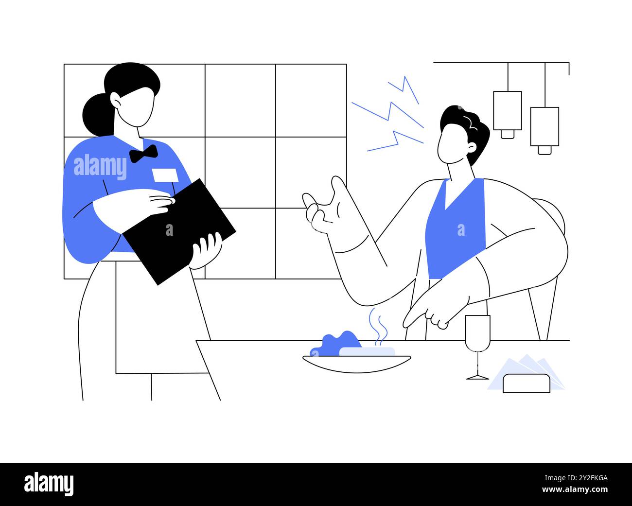 Unhappy client isolated cartoon vector illustrations Stock Vector Image ...