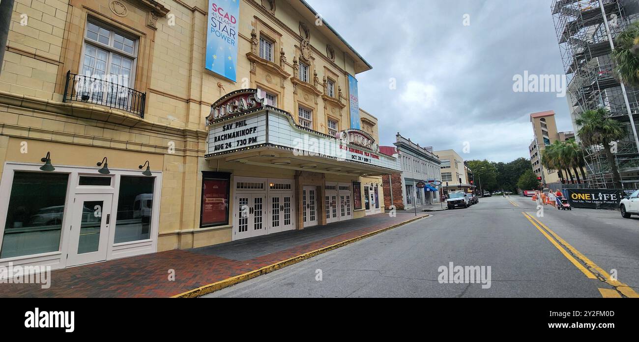 Famous Lucas Theater in downtown historic Savannah, Georgia . Created ...