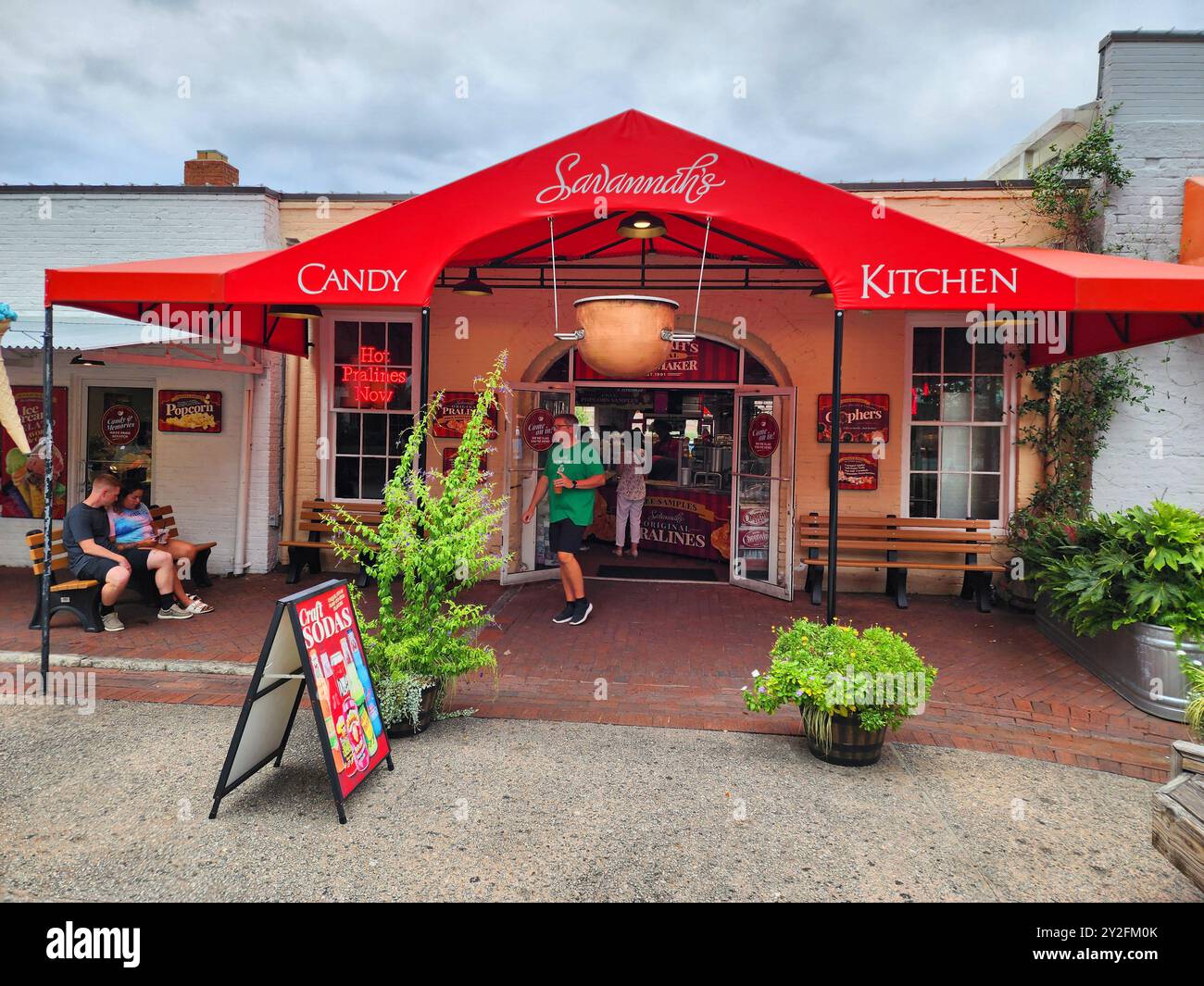 The quaint and famous and popular city market shopping district in ...