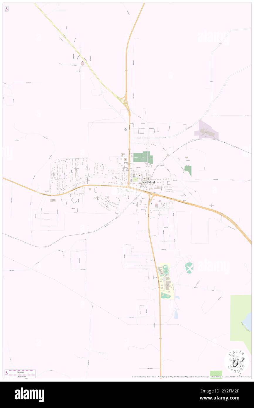 Map of daingerfield texas Cut Out Stock Images & Pictures - Alamy