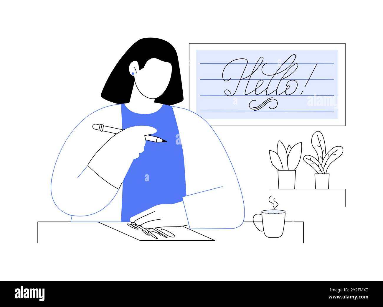 Lettering isolated cartoon vector illustrations Stock Vector Image ...