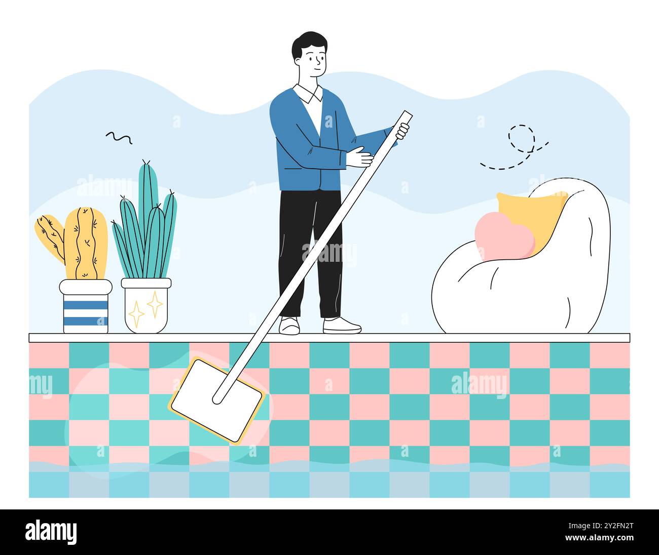 Net pool cleaner Stock Vector Images - Alamy