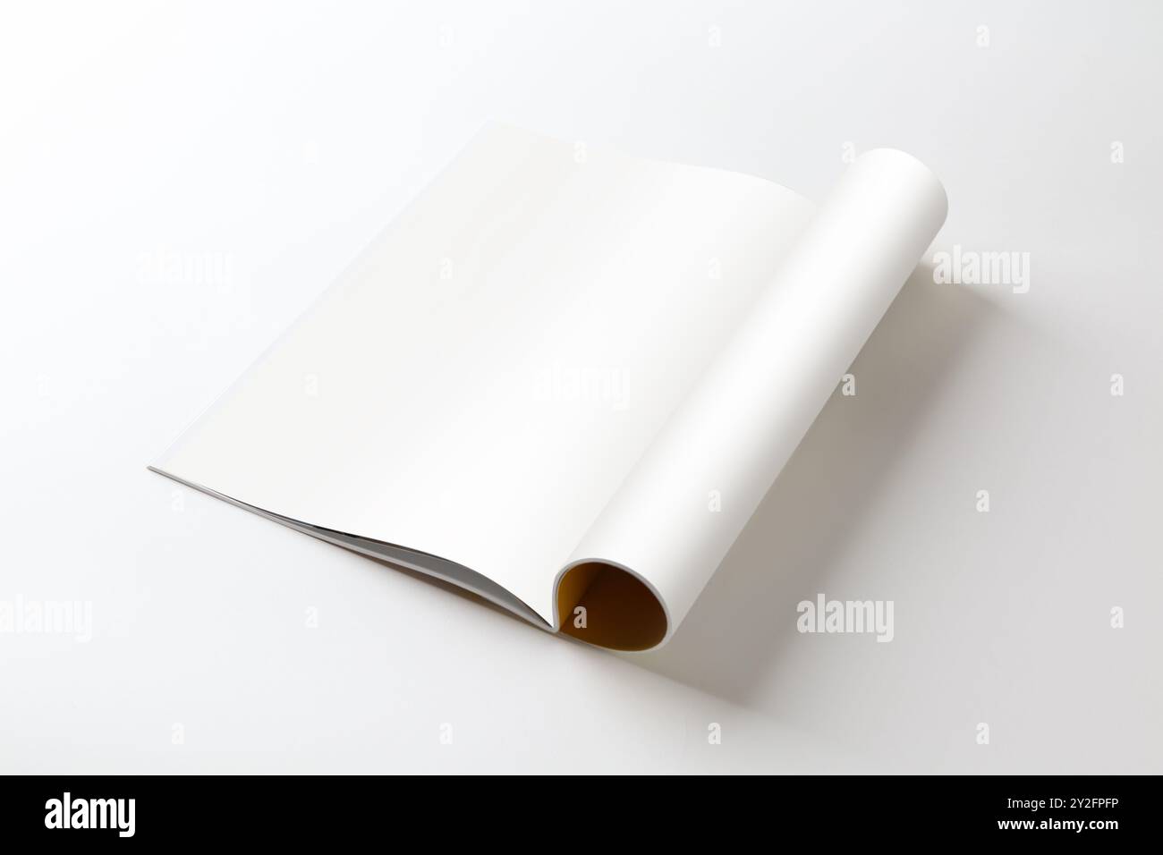 Open magazine on white background. Mockup for design Stock Photo - Alamy