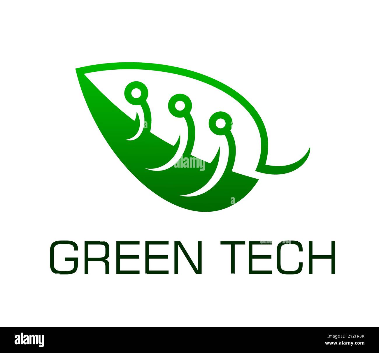Green tech icon, smart digital farm and eco green energy technology ...