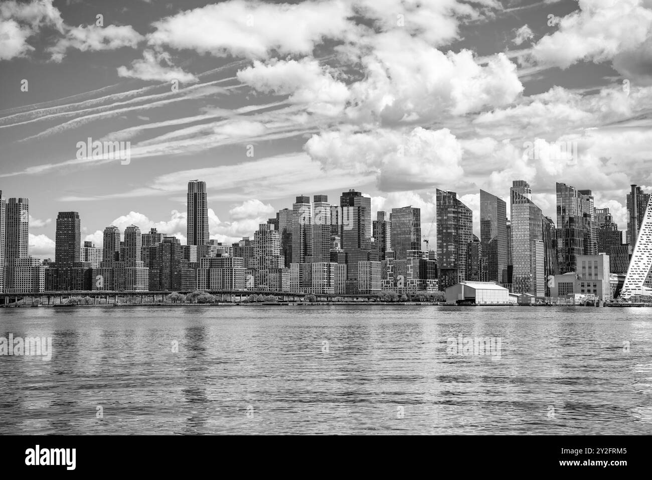 midtown manhattan and hudson river. metropolis cityscape. new york ...