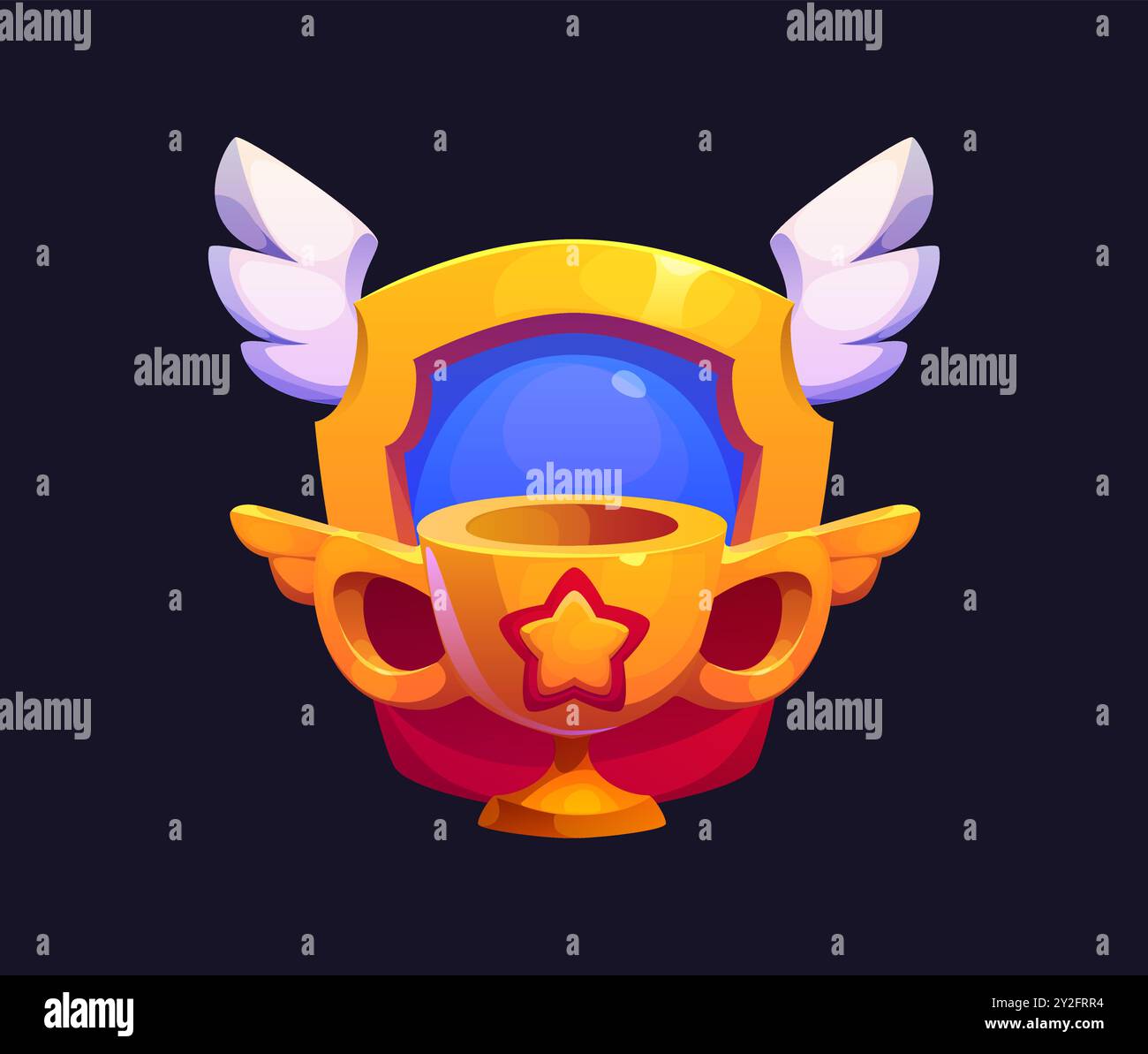 Motor and car racing rank award badge. Cartoon vector trophy featuring ...