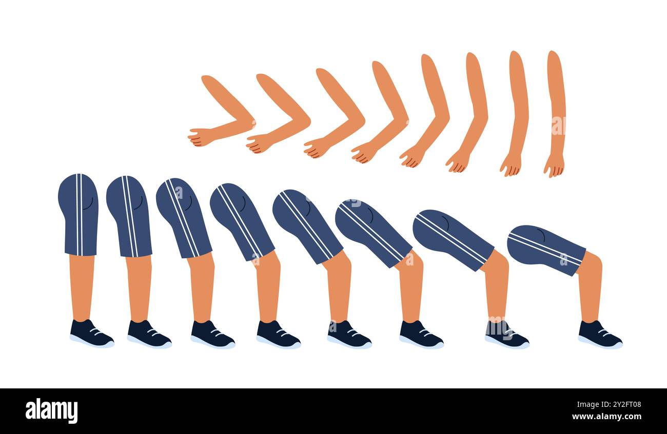 Fitness guy constructor. Man in sportive uniform. Kit for creating ...