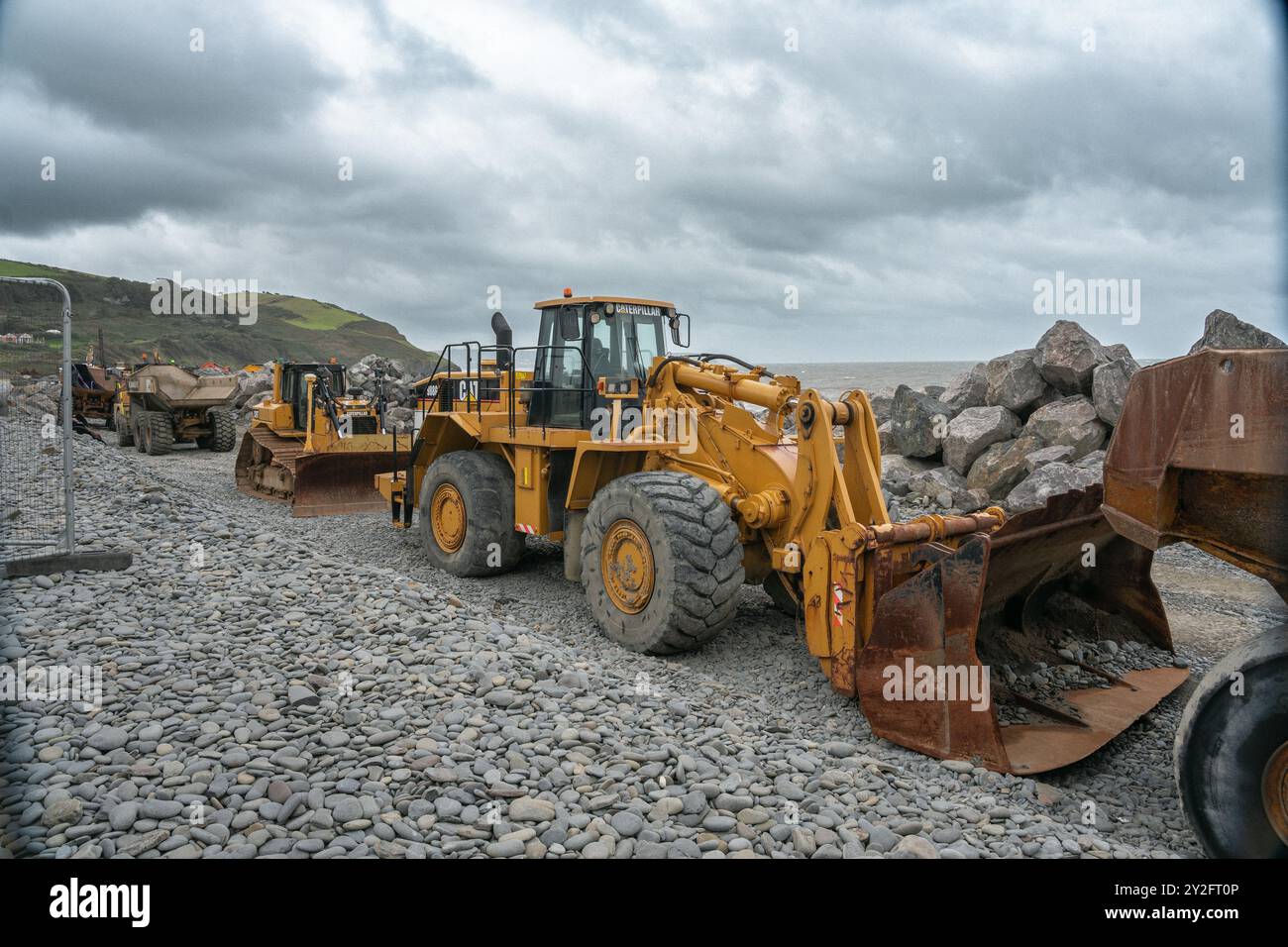 Aberaeron coastal defence scheme work underway to increase the town's ...