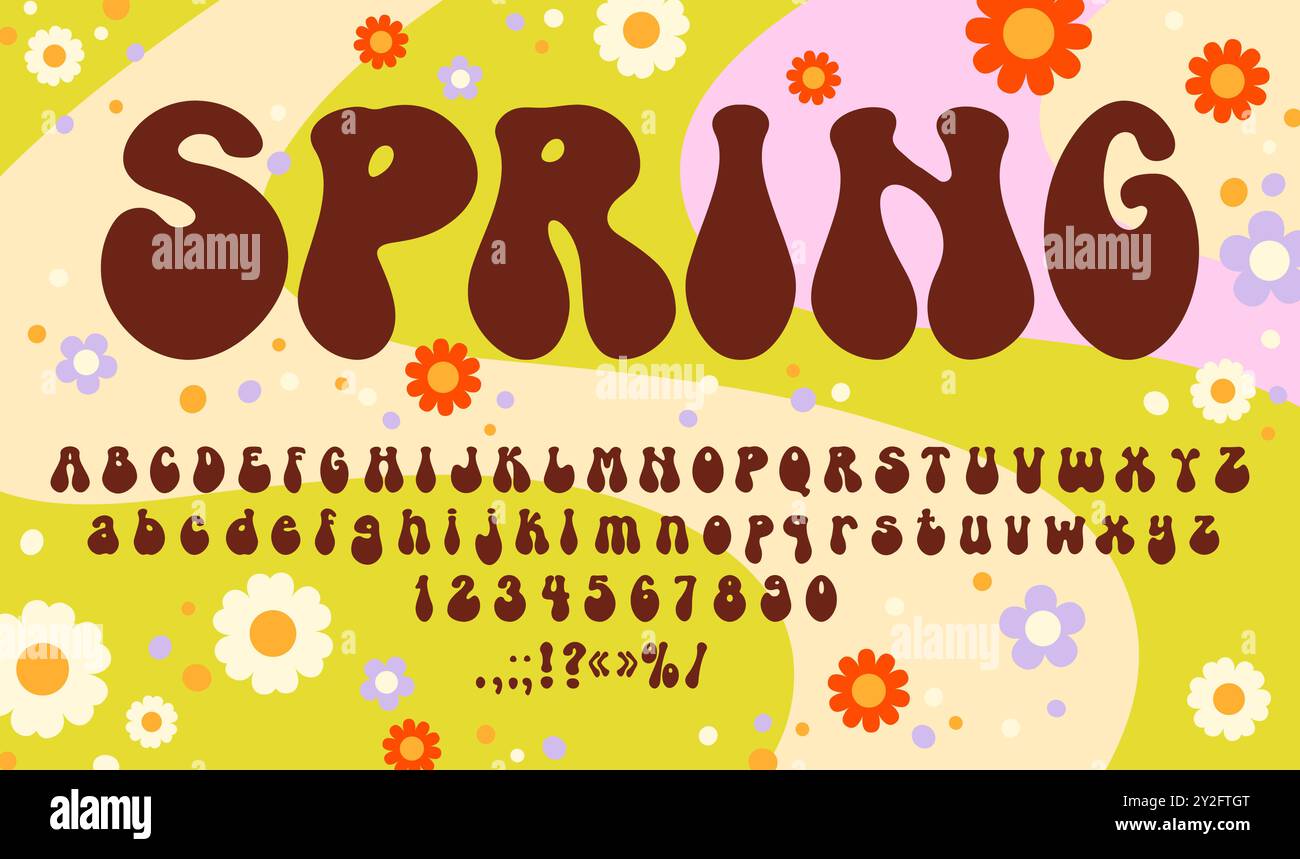 Hipster hippie style hippy alphabet letters font Stock Vector Images ...