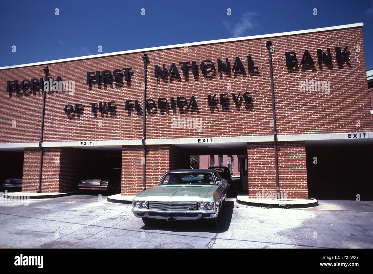 AJAXNETPHOTO. JUNE, 1981. KEY WEST, FLORIDA, USA. - DRIVE-IN BANK - FLORIDA FIRST NATIONAL BANK ...