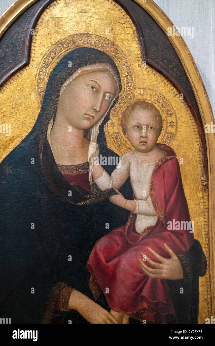 Mary and Child by Lippo Memmi Stock Photo - Alamy