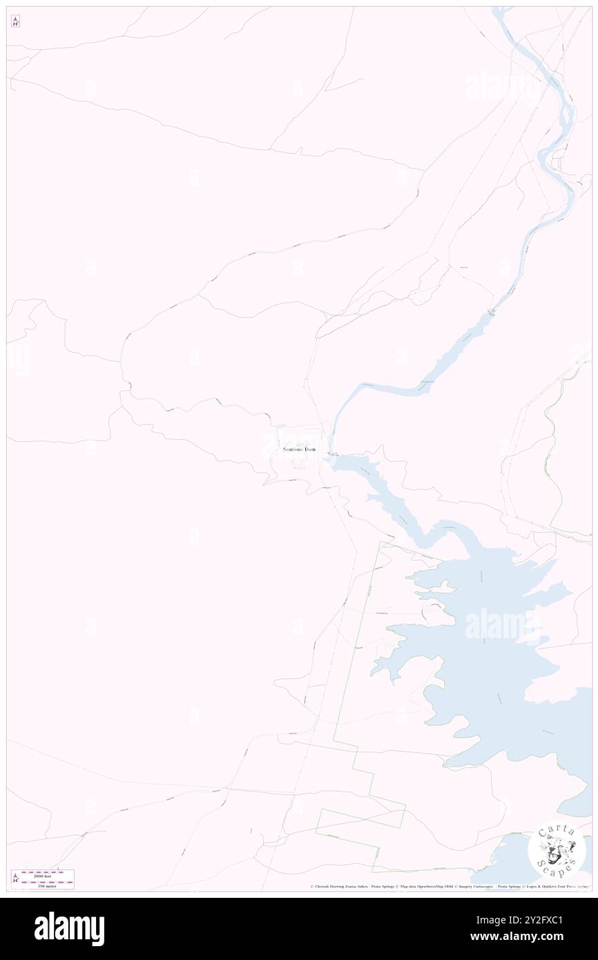 Map of seminoe dam wyoming Cut Out Stock Images & Pictures - Alamy