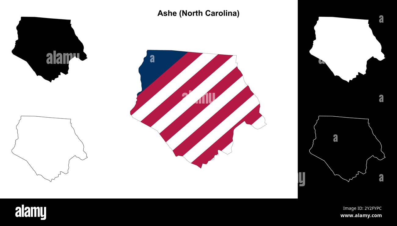 Ashe vector map hi-res stock photography and images - Alamy Ashe vector map hi-res stock photography and images - Alamy