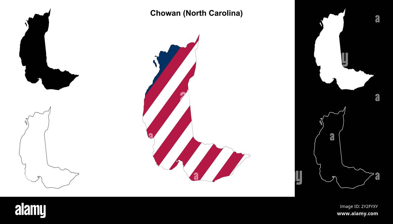 Chowan vector map hi-res stock photography and images - Alamy