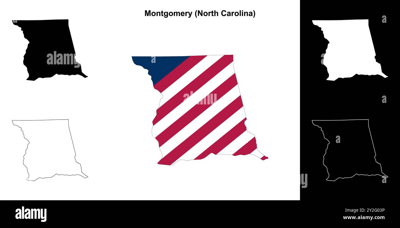 Montgomery County (North Carolina) outline map set Stock Vector Image ... Montgomery County (North Carolina) outline map set Stock Vector Image ...