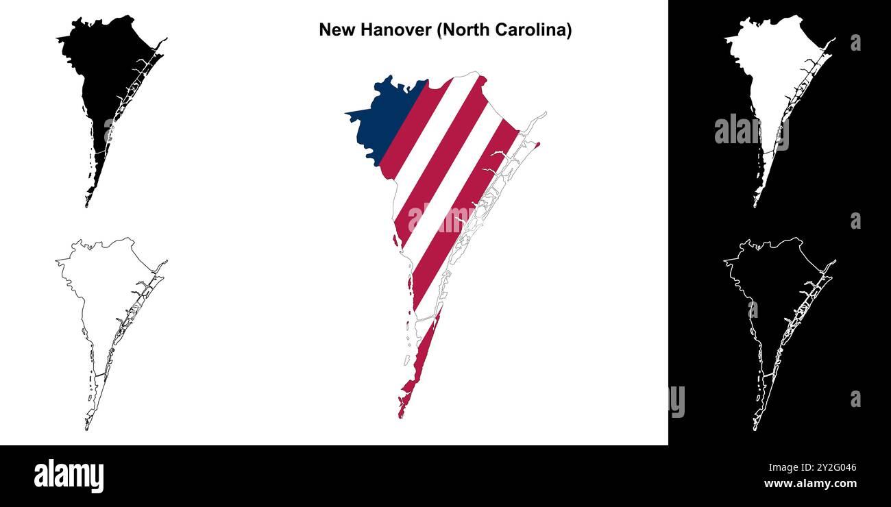 New hanover north carolina map Stock Vector Images - Alamy