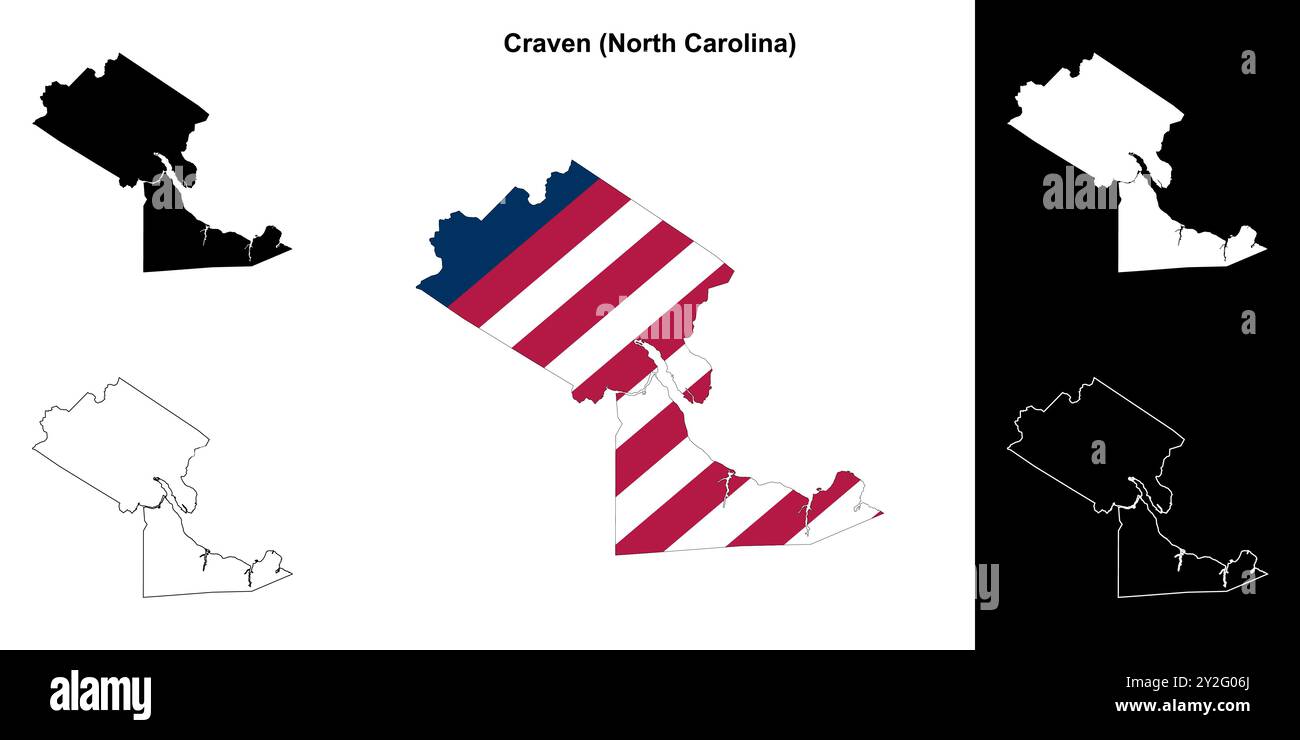 Blank craven map Stock Vector Images - Alamy