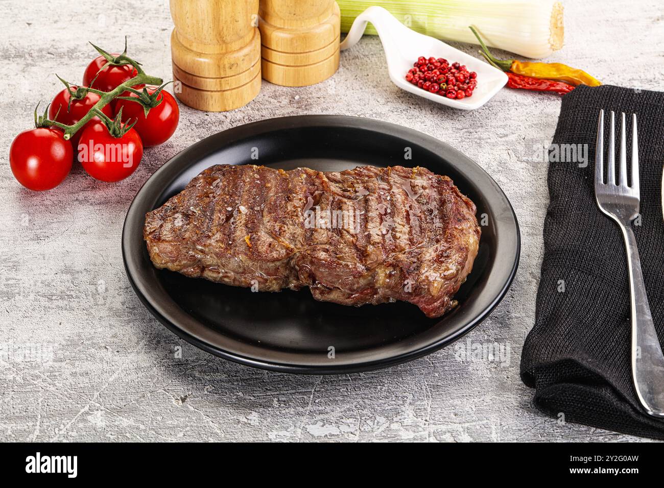 Rib eye steak grilled beef meat Stock Photo - Alamy