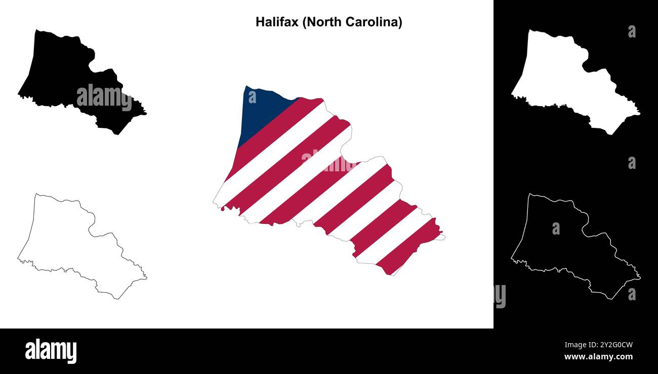 Halifax county map hi-res stock photography and images - Alamy