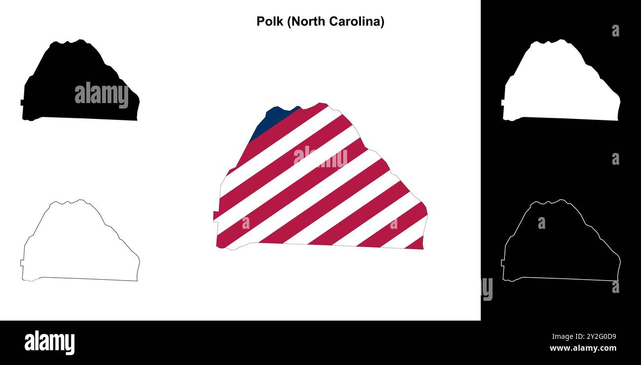 Polk County (North Carolina) outline map set Stock Vector Image & Art ...