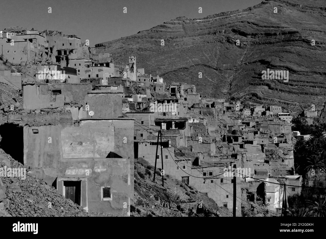 The ghost village of Gdour nearAit Mansour Gorge, Souss Massa, Morocco, north Africa Stock Photo ...