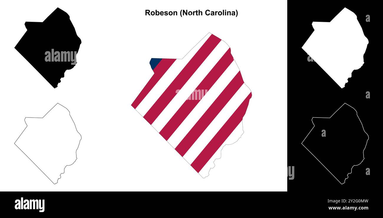 Robeson vector outline map hi-res stock photography and images - Alamy
