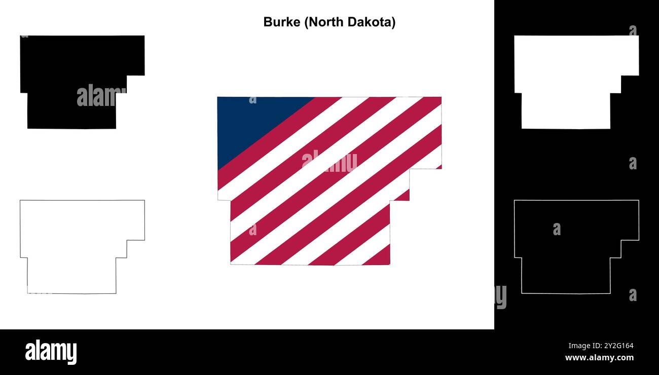 Burke county map hi-res stock photography and images - Alamy