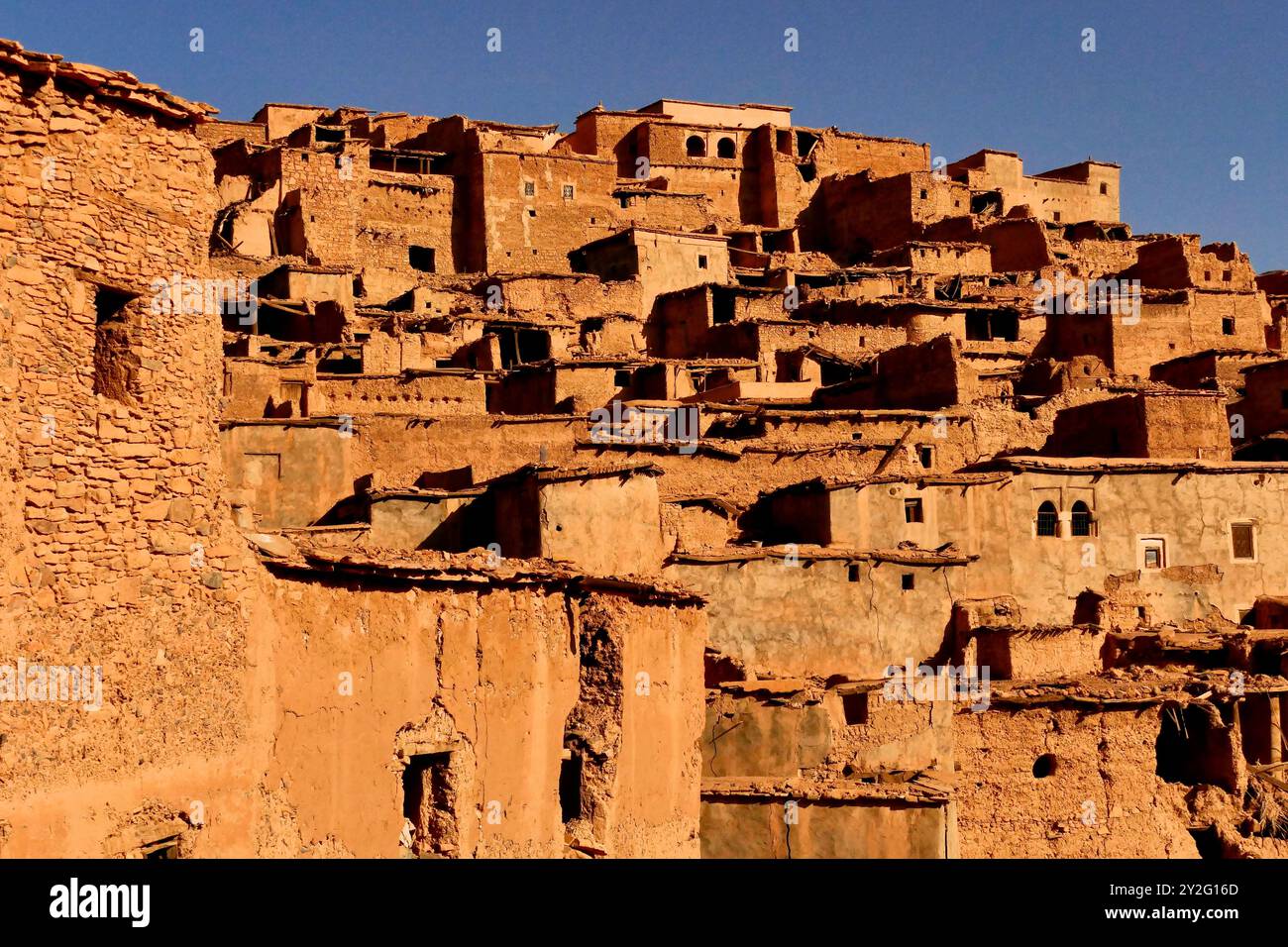 The ghost village of Gdour nearAit Mansour Gorge, Souss Massa, Morocco, north Africa Stock Photo ...