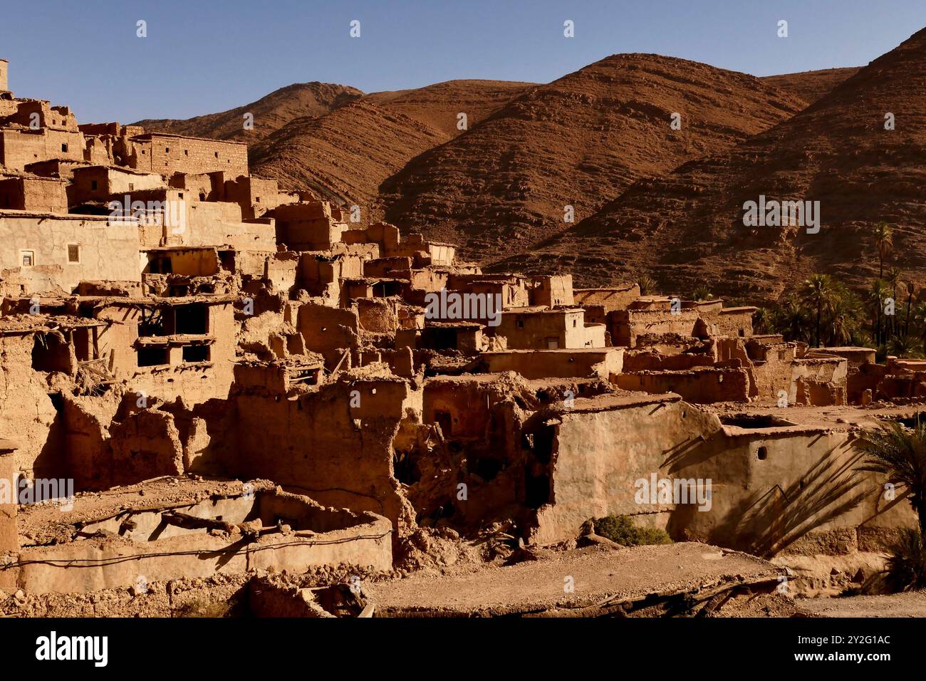 The ghost village of Gdour nearAit Mansour Gorge, Souss Massa, Morocco, north Africa Stock Photo ...