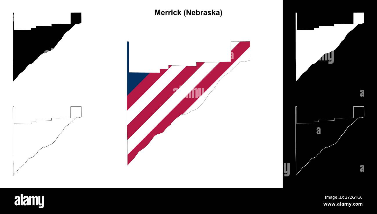 Merrick nebraska map vector vectors hi-res stock photography and images ...