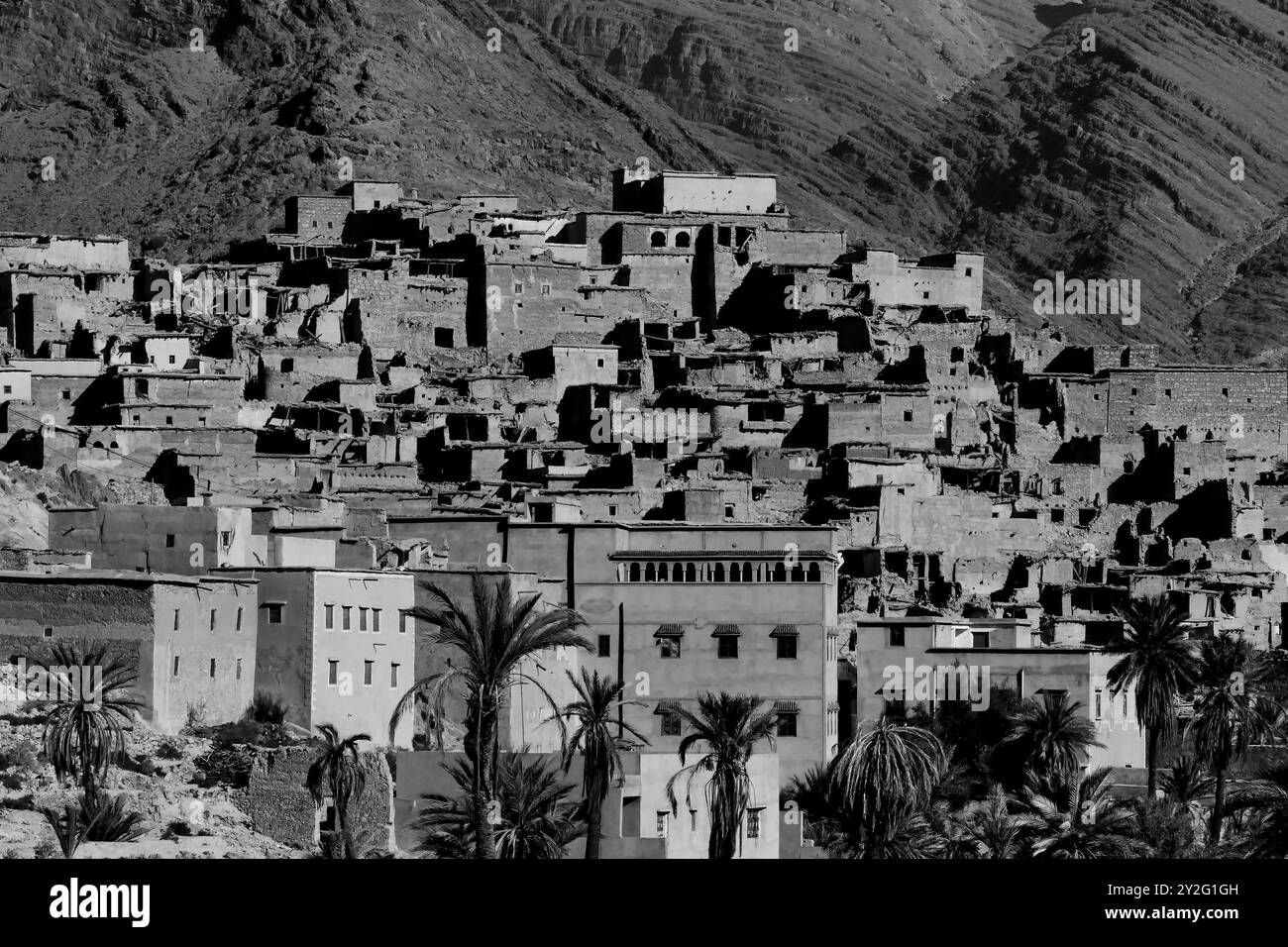 The ghost village of Gdour nearAit Mansour Gorge, Souss Massa, Morocco, north Africa Stock Photo ...
