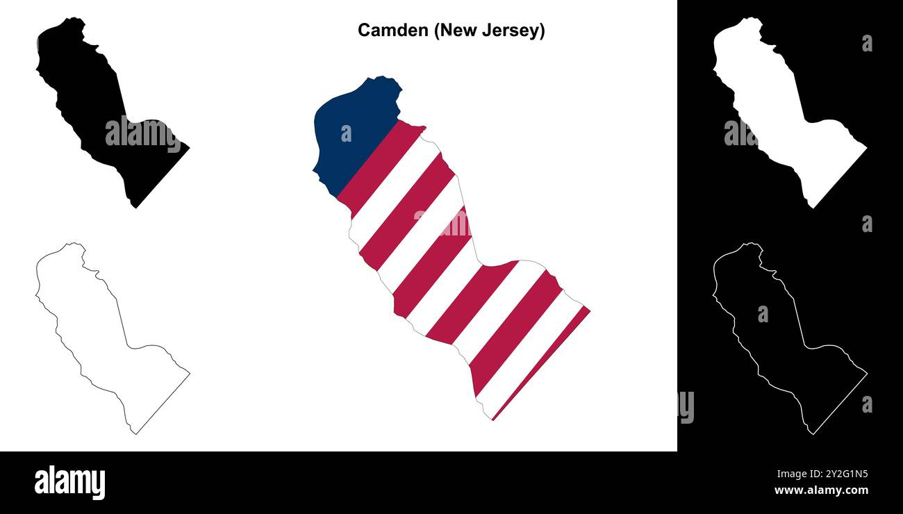 Camden county map hi-res stock photography and images - Alamy