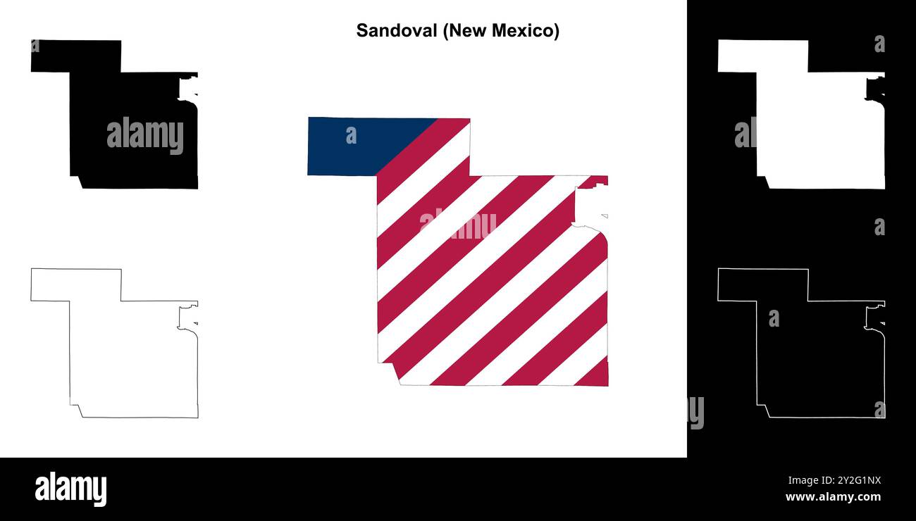 Sandoval county map hi-res stock photography and images - Alamy