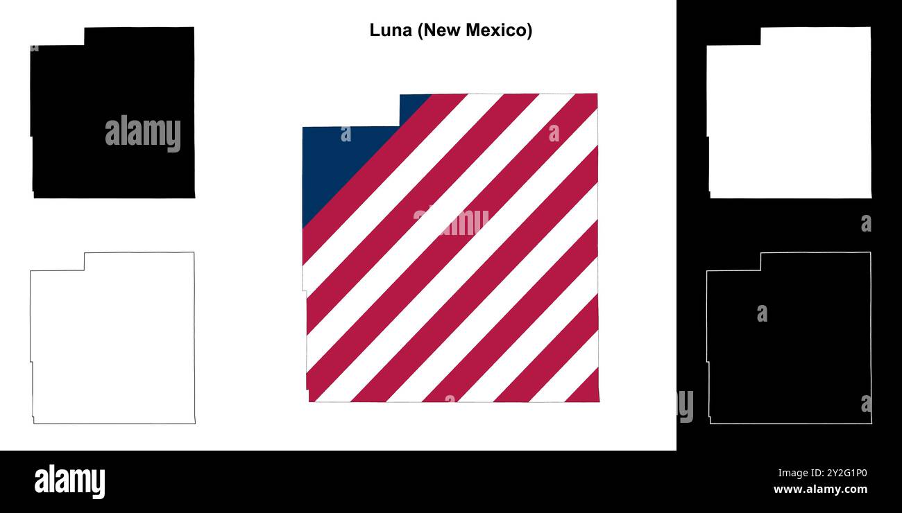 Luna county map Stock Vector Images - Alamy