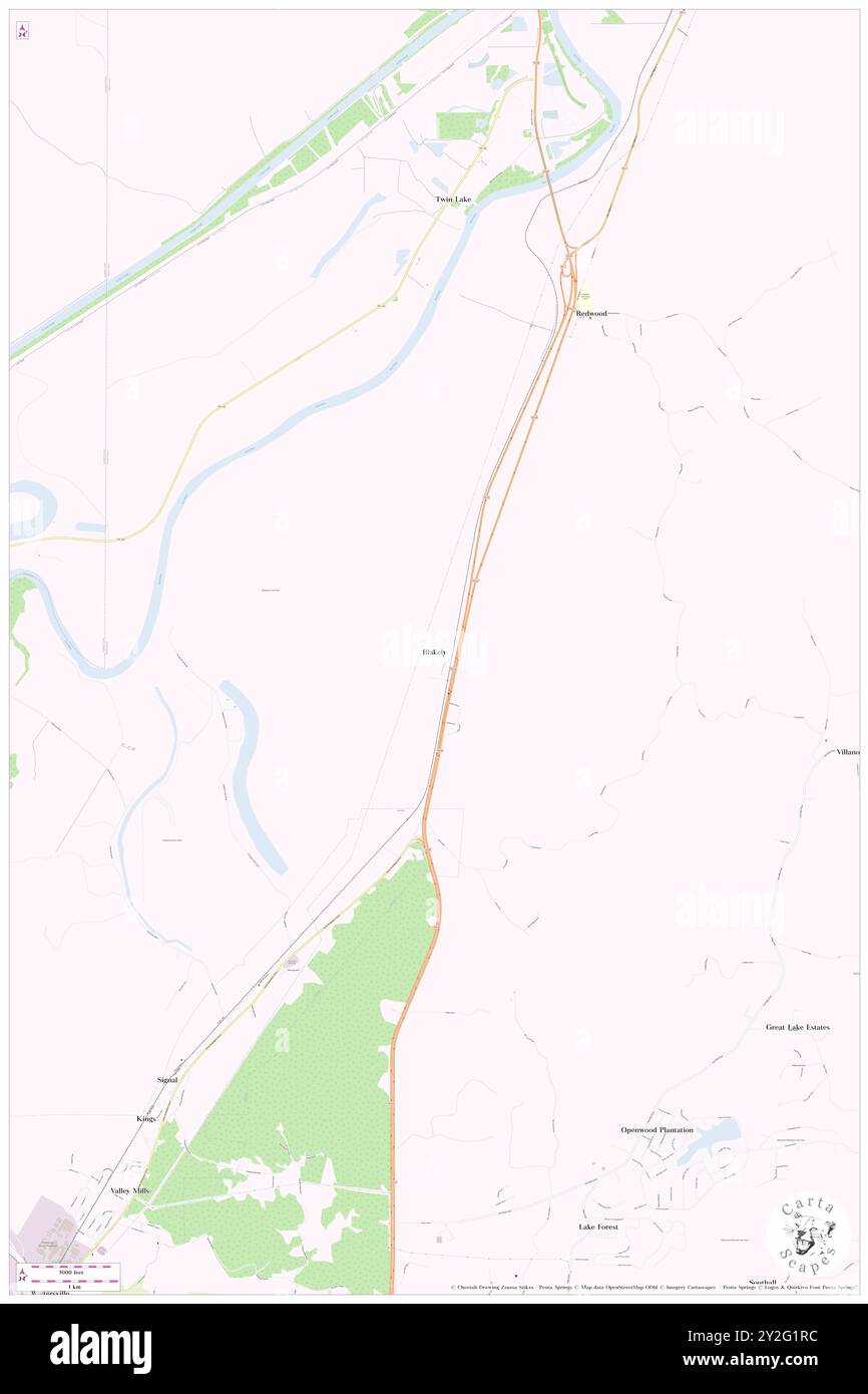 Blakely map Cut Out Stock Images & Pictures - Alamy