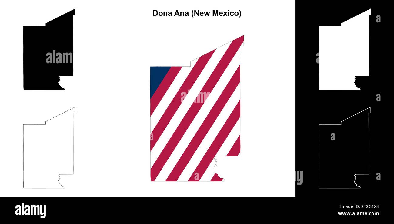 Dona ana outline map Stock Vector Images - Alamy