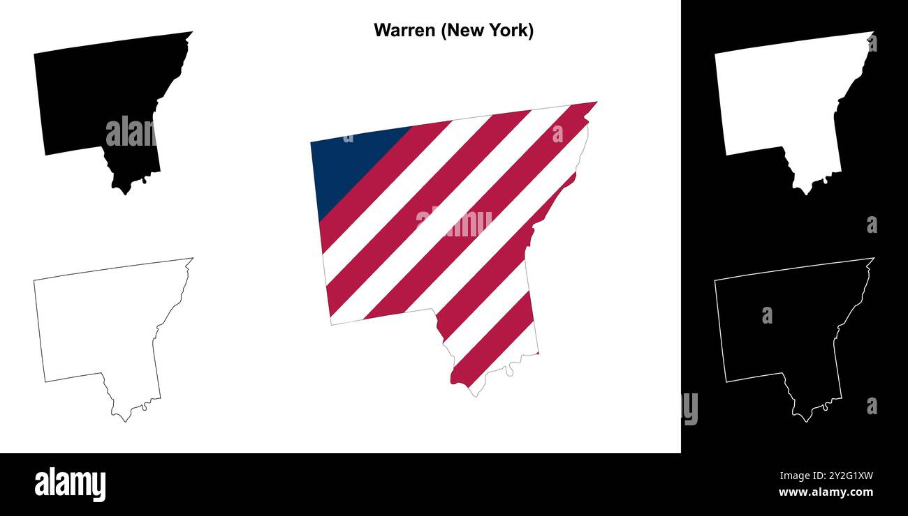 Warren vector outline map hi-res stock photography and images - Alamy