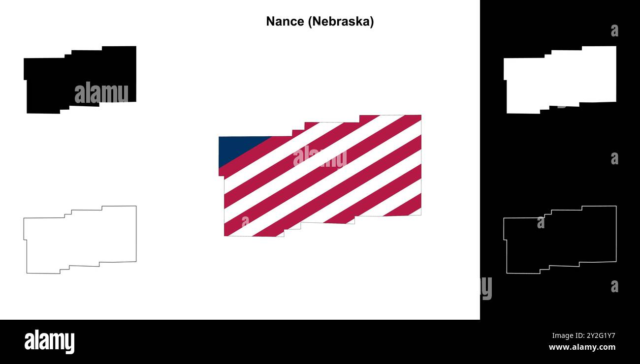 Nance vector outline map hi-res stock photography and images - Alamy