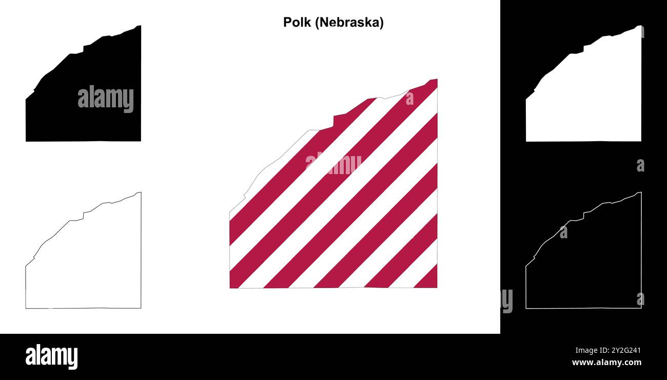 Polk County (Nebraska) outline map set Stock Vector Image & Art - Alamy