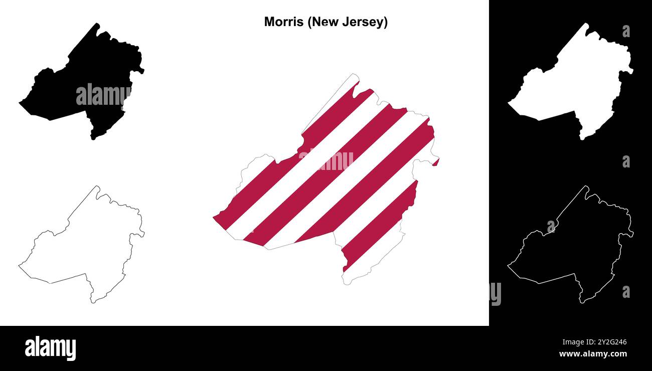 Morris County (New Jersey) outline map set Stock Vector Image & Art - Alamy