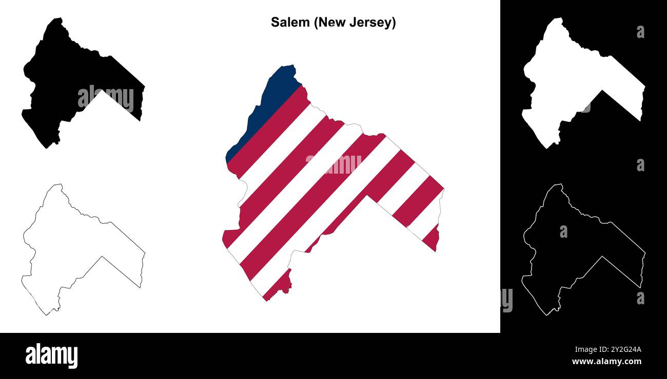Salem outline map hi-res stock photography and images - Alamy