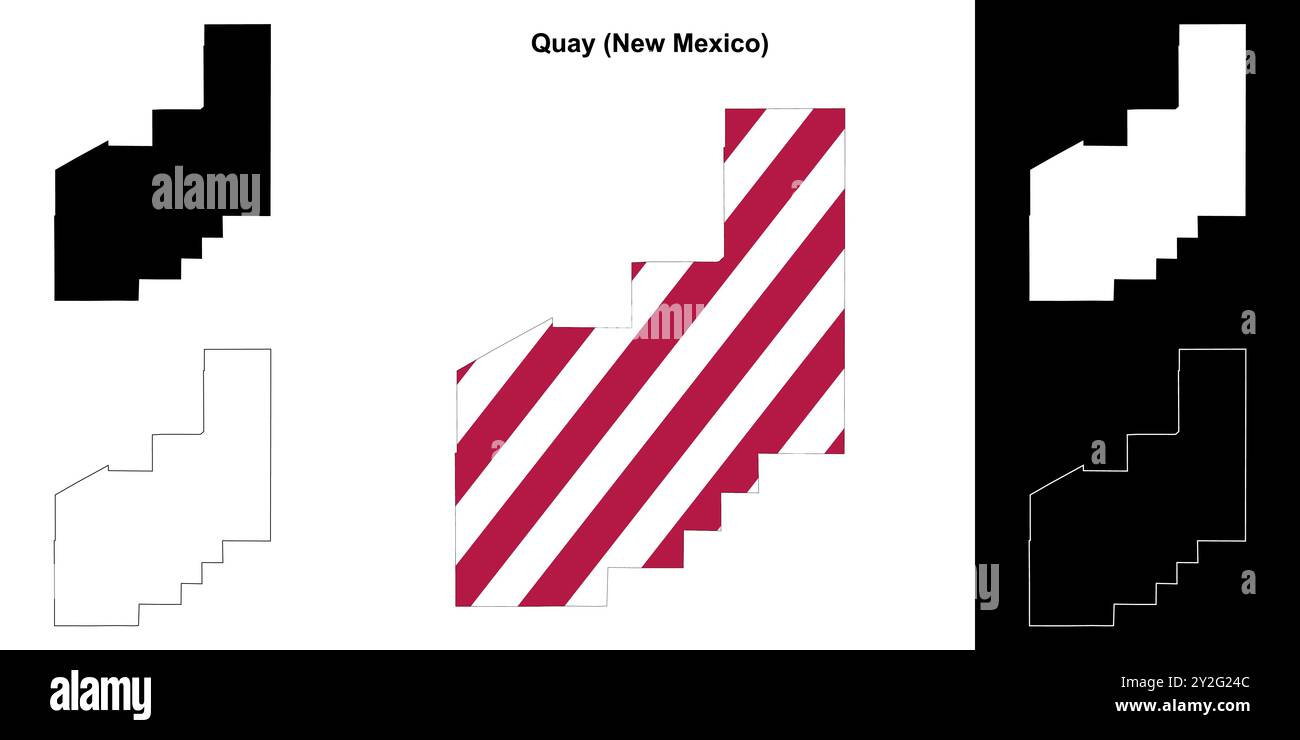Quay county map hi-res stock photography and images - Alamy