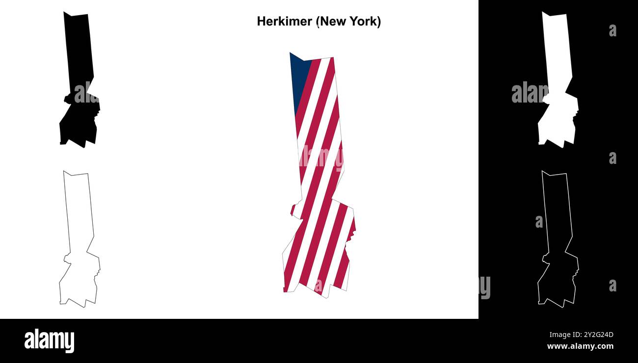 Herkimer county map hi-res stock photography and images - Alamy