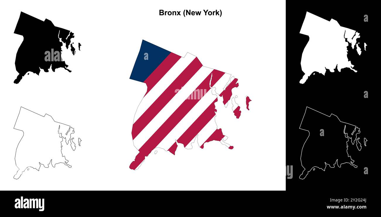 Blank bronx map hi-res stock photography and images - Alamy