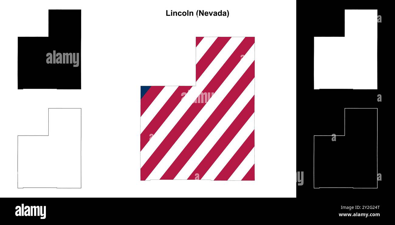 Lincoln County (Nevada) outline map set Stock Vector Image & Art - Alamy