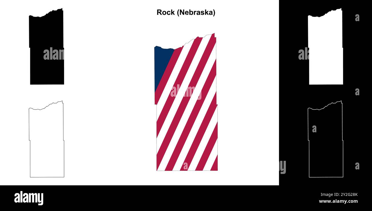 Rock county map Stock Vector Images - Alamy